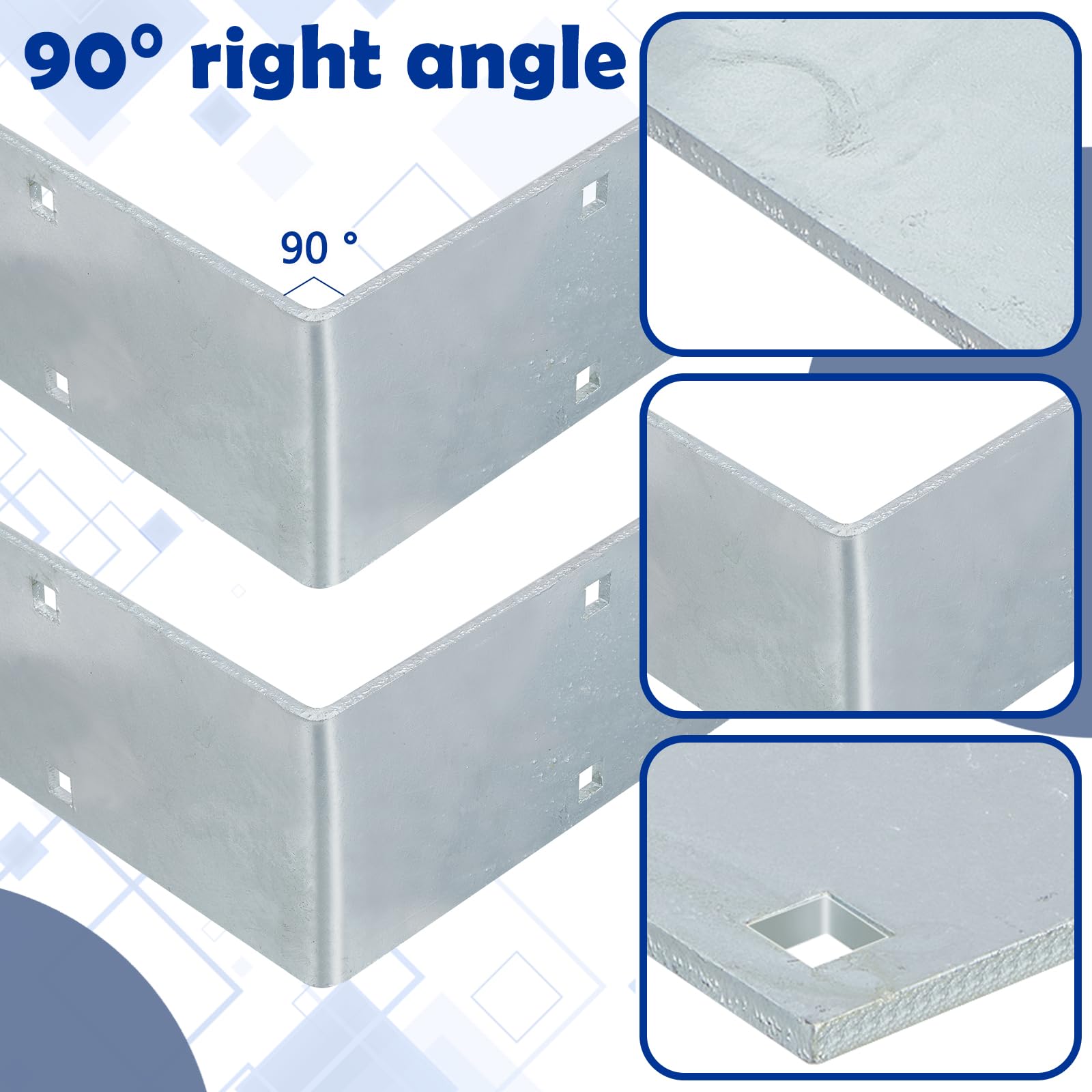 Snapklik.com : Yaocom 2 Pcs 10.25 X 10.25 X 5 Inch Galvanized Outside ...