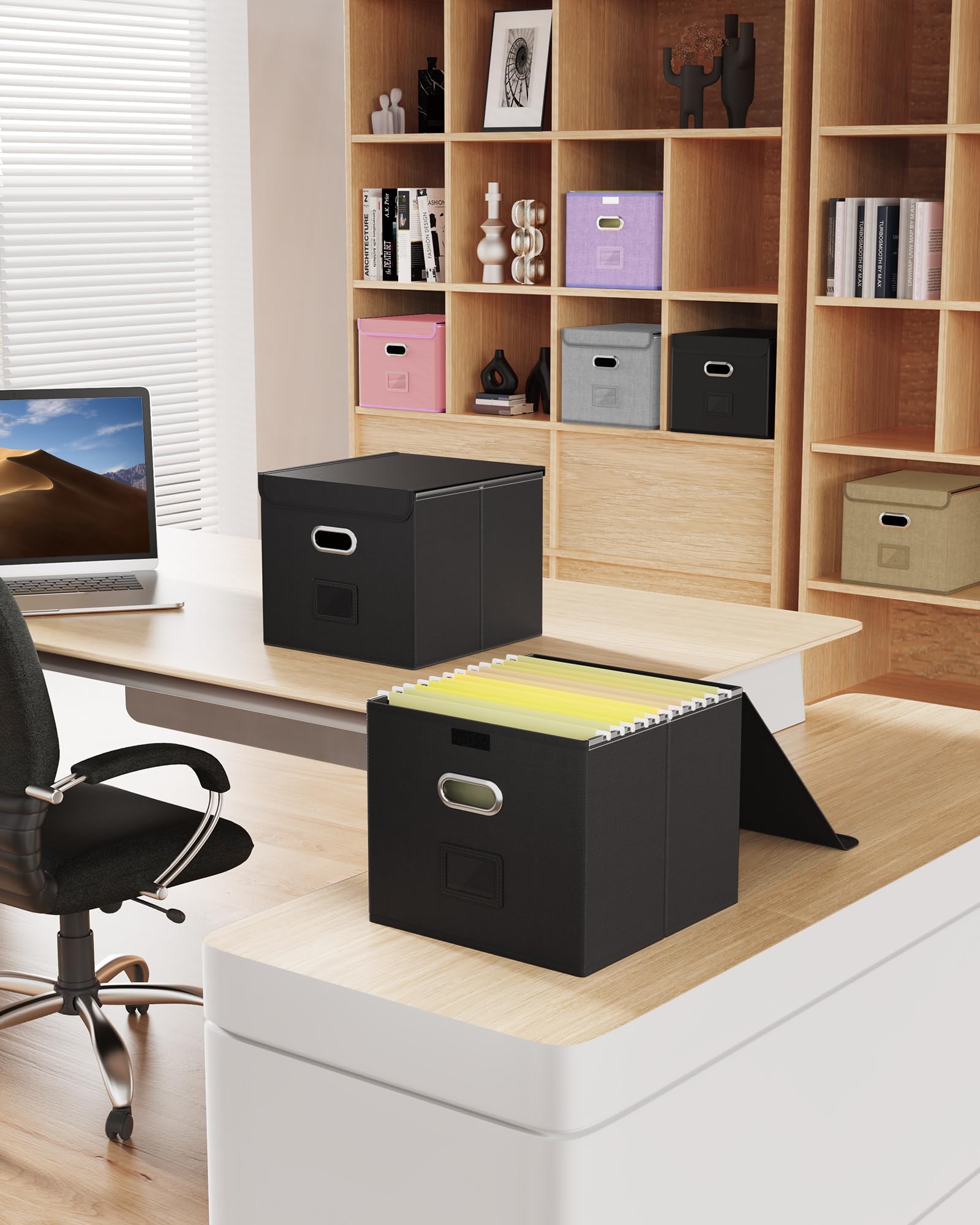 Snapklik.com : Oterri 2 Pack File Organizer Box, Small File Cabinet For ...
