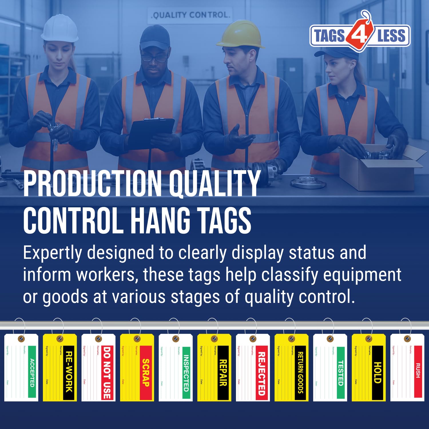 Equipment Maintenance Hang Tags Production Quality Control Hang Tags ...