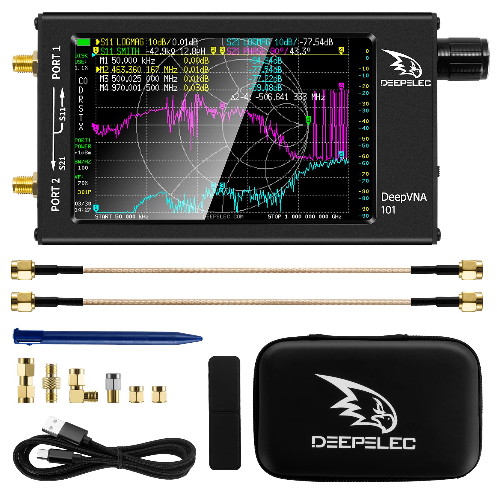 Snapklik.com : Upgraded NanoVNA-F FW V104 Vector Network Analyzer 10KHz ...