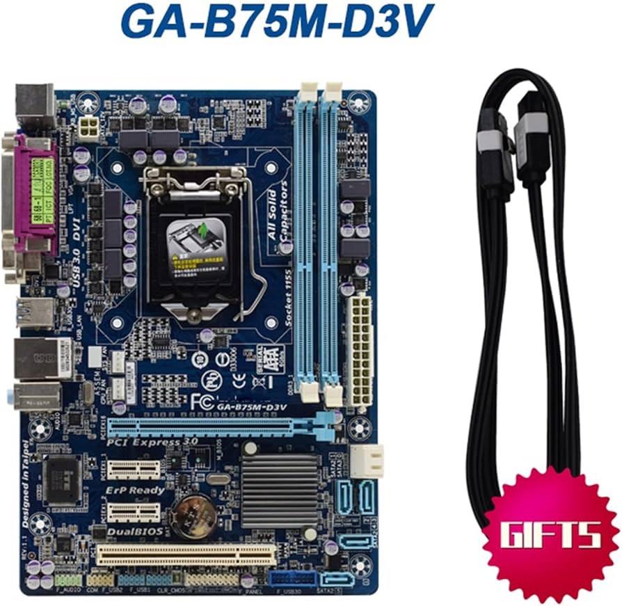 Gigabyte Gab75md3v Intel B75 Socket 1155 Motherboard GA B75 D3V