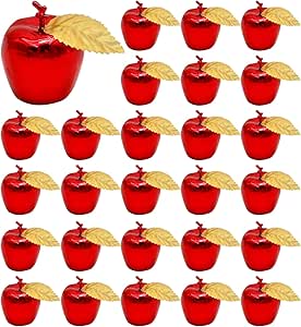 Amazon.com: 27PCS Apple Shaped Hanging Ornaments, Glitter Red Apples ...