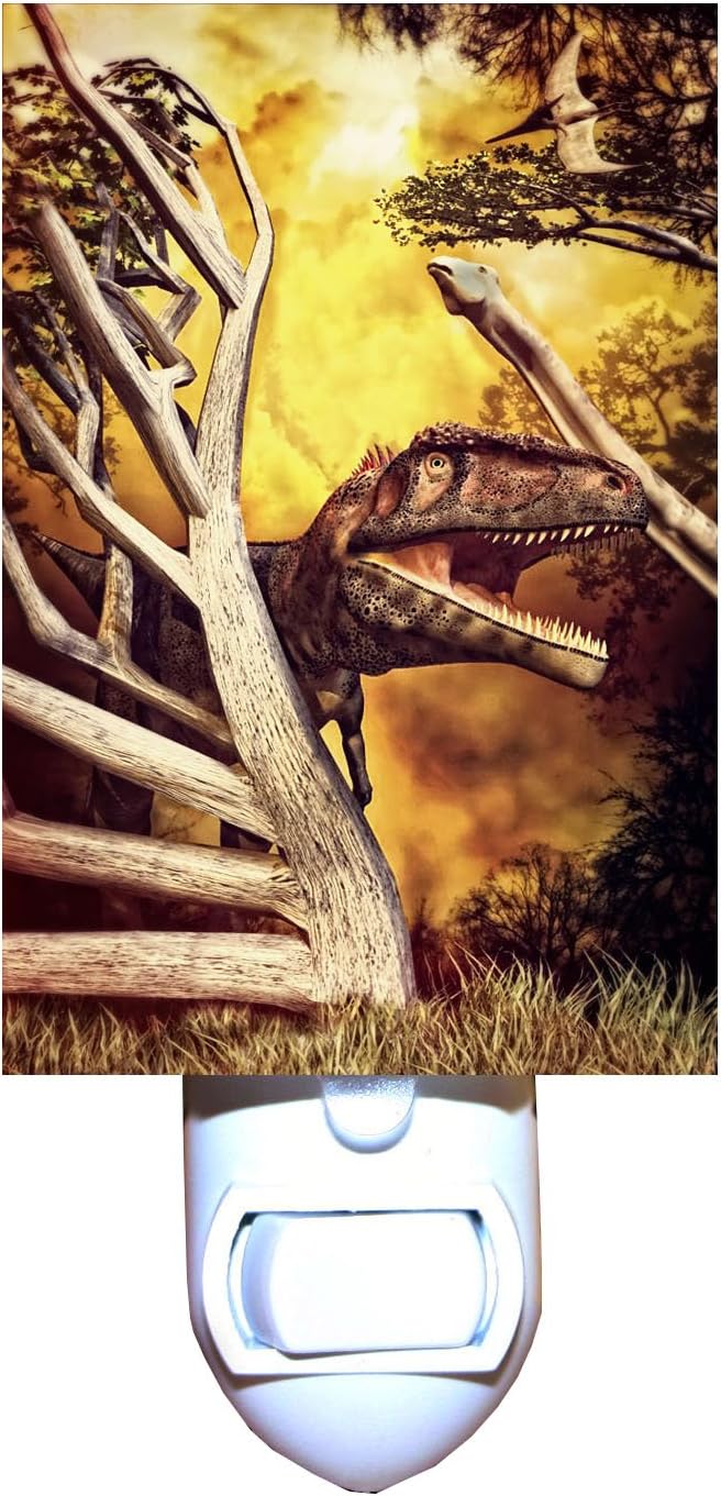 Gotham Decor T Rex Hunt Decorative Night Light - Dinosaur Night Light ...