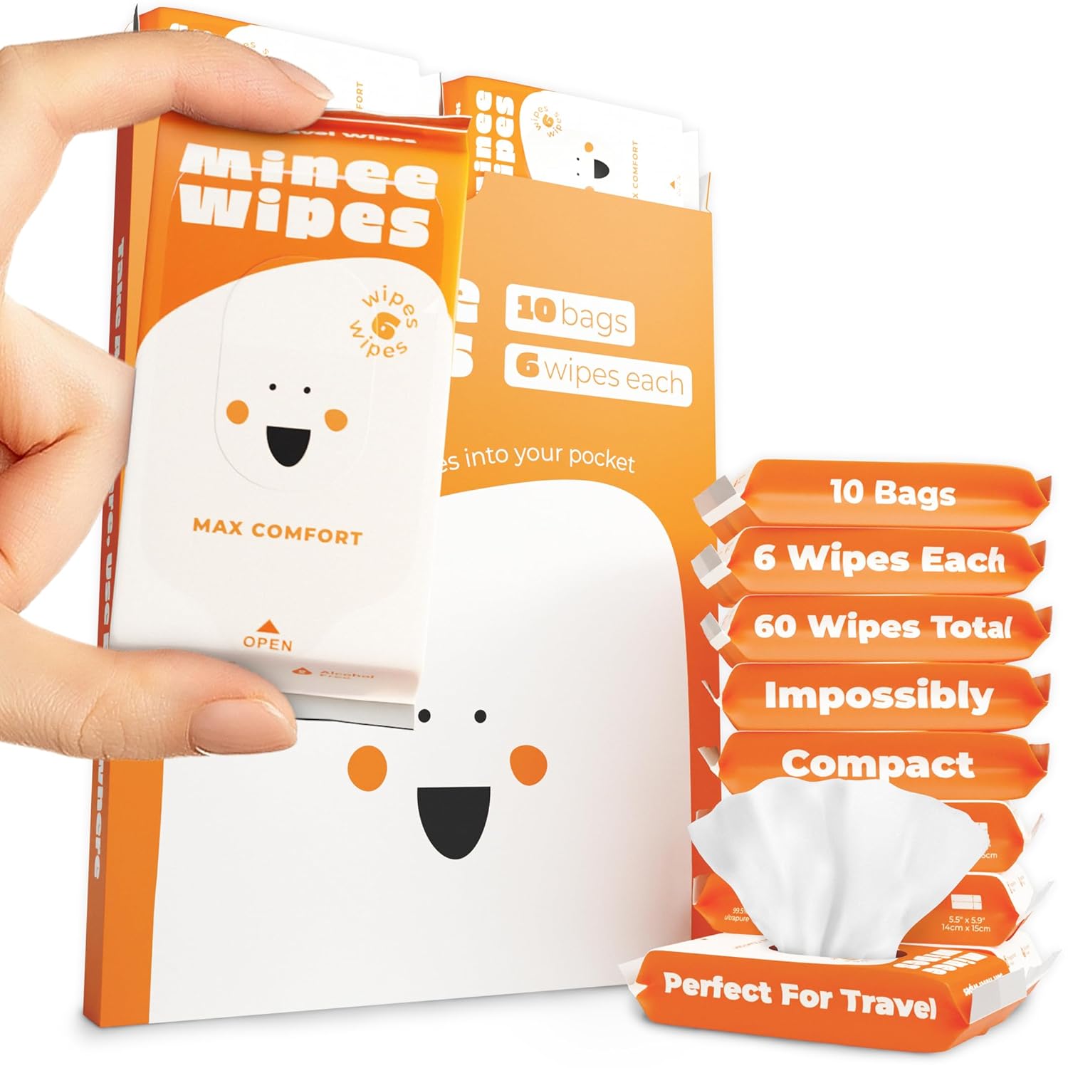 Amazon.com: Impossibly Compact Travel Wipes - Skin-Friendly Wet Wipes ...