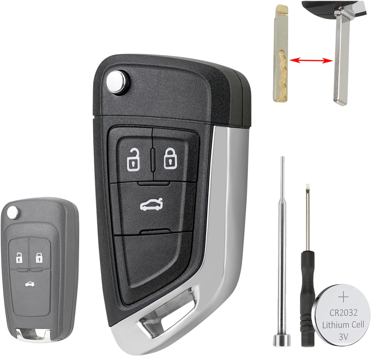 Modified Key Shell For Vauxhall Astra GTC Key Fob 3 Button Vauxhall ...