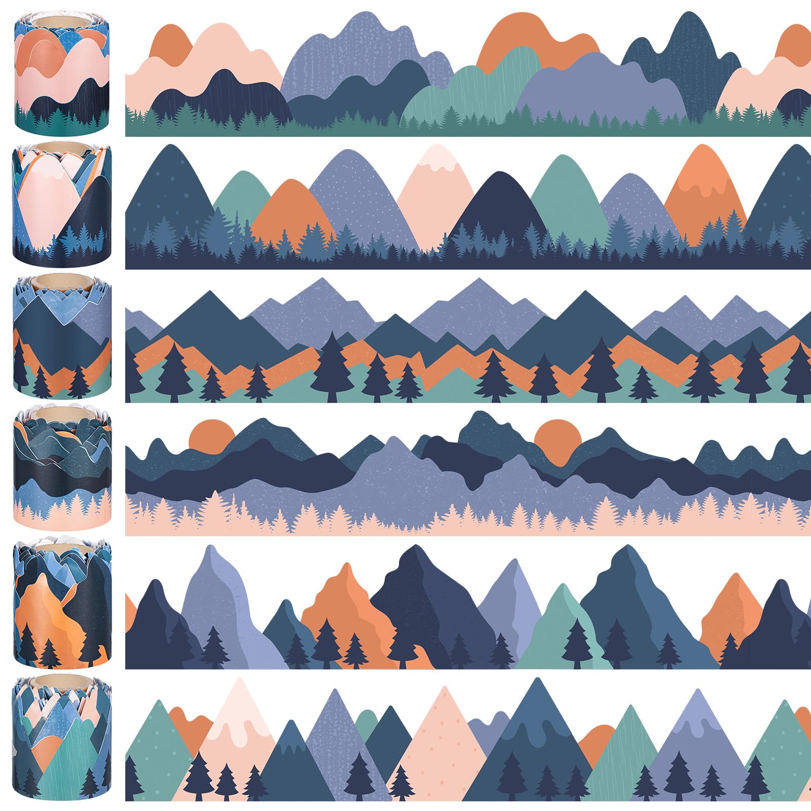 Snapklik.com : 6 Rolls 197 Ft Moving Mountains Border Trim Classroom ...