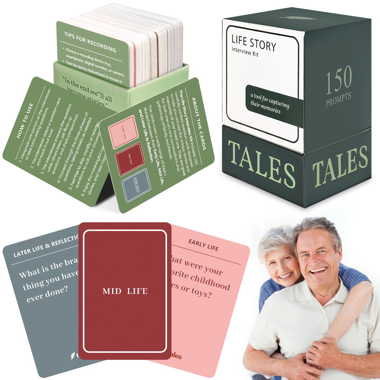 Buy 150 Life Story Interview Kit Cards Tales Life Story Interview Kit ...