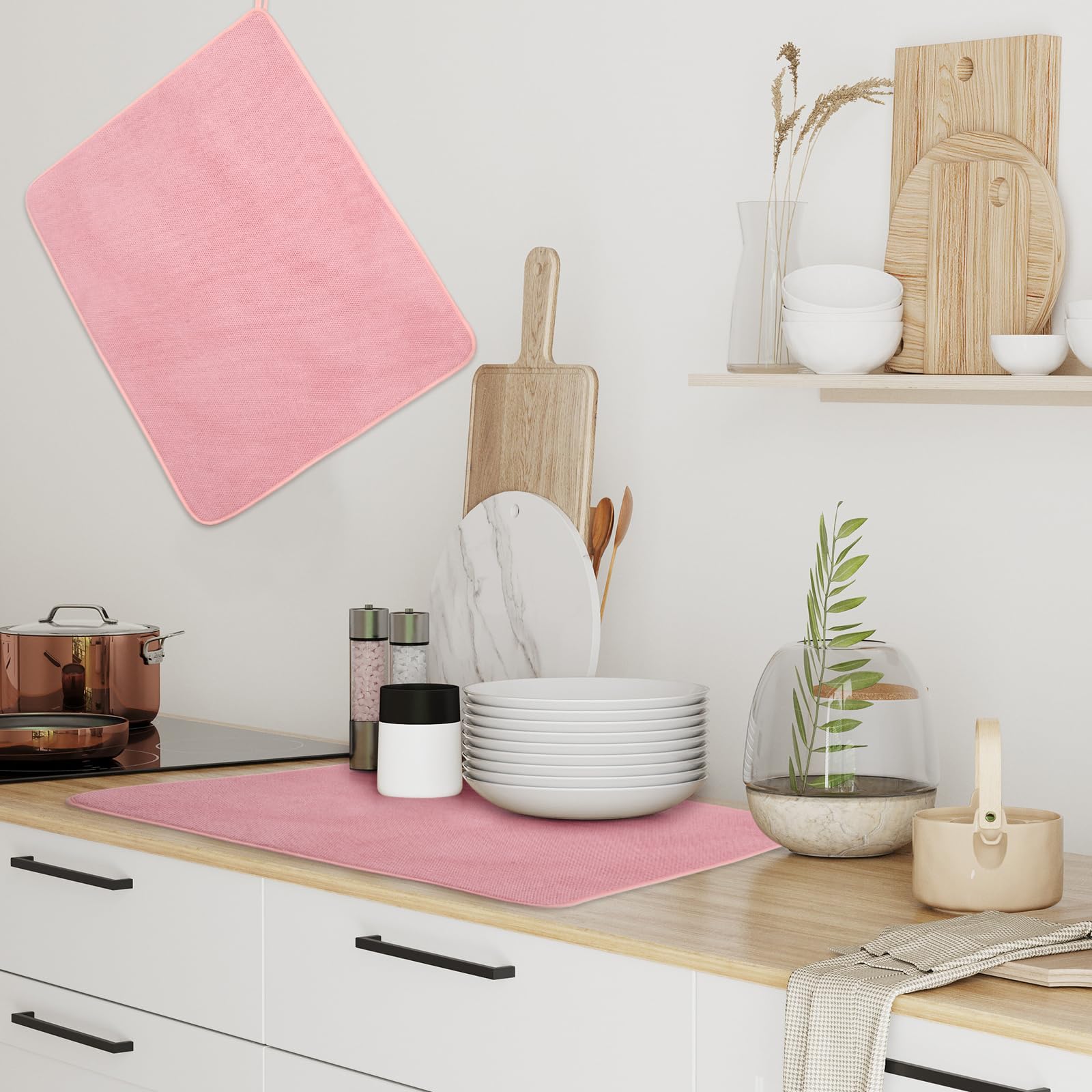 Snapklik.com : Hushee 2 Pack Extra Large Dish Drying Mat Microfiber ...
