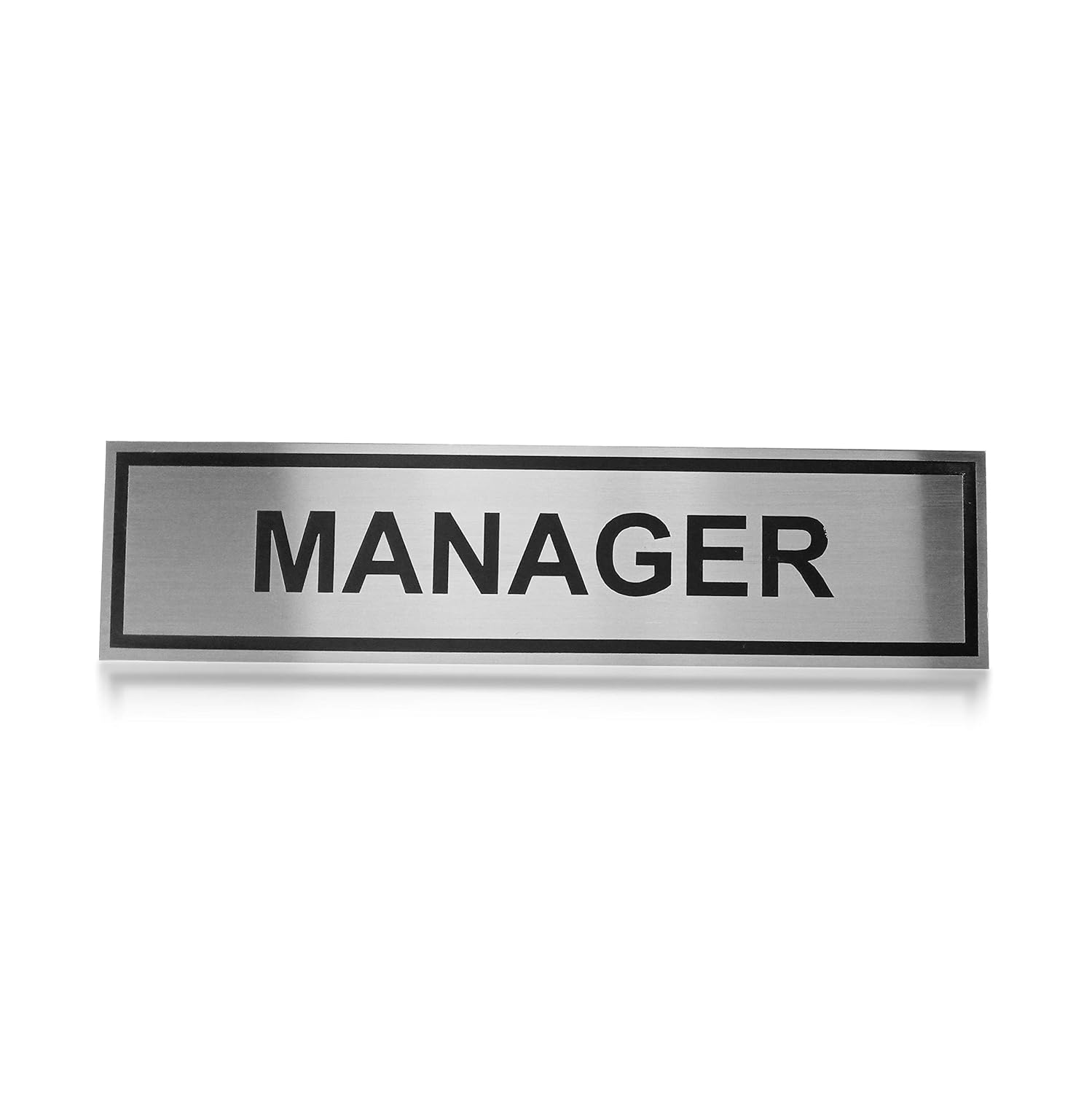 DLCCREATION Manager Silver Stainless Steel Sign Board Size : 200mm X ...