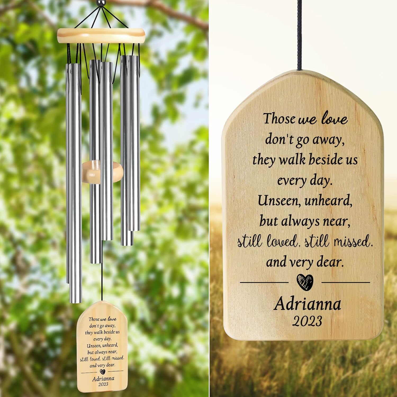 Amazon.com : Dodosky Sympathy Wind Chimes, Memorial Gifts for Loss of ...