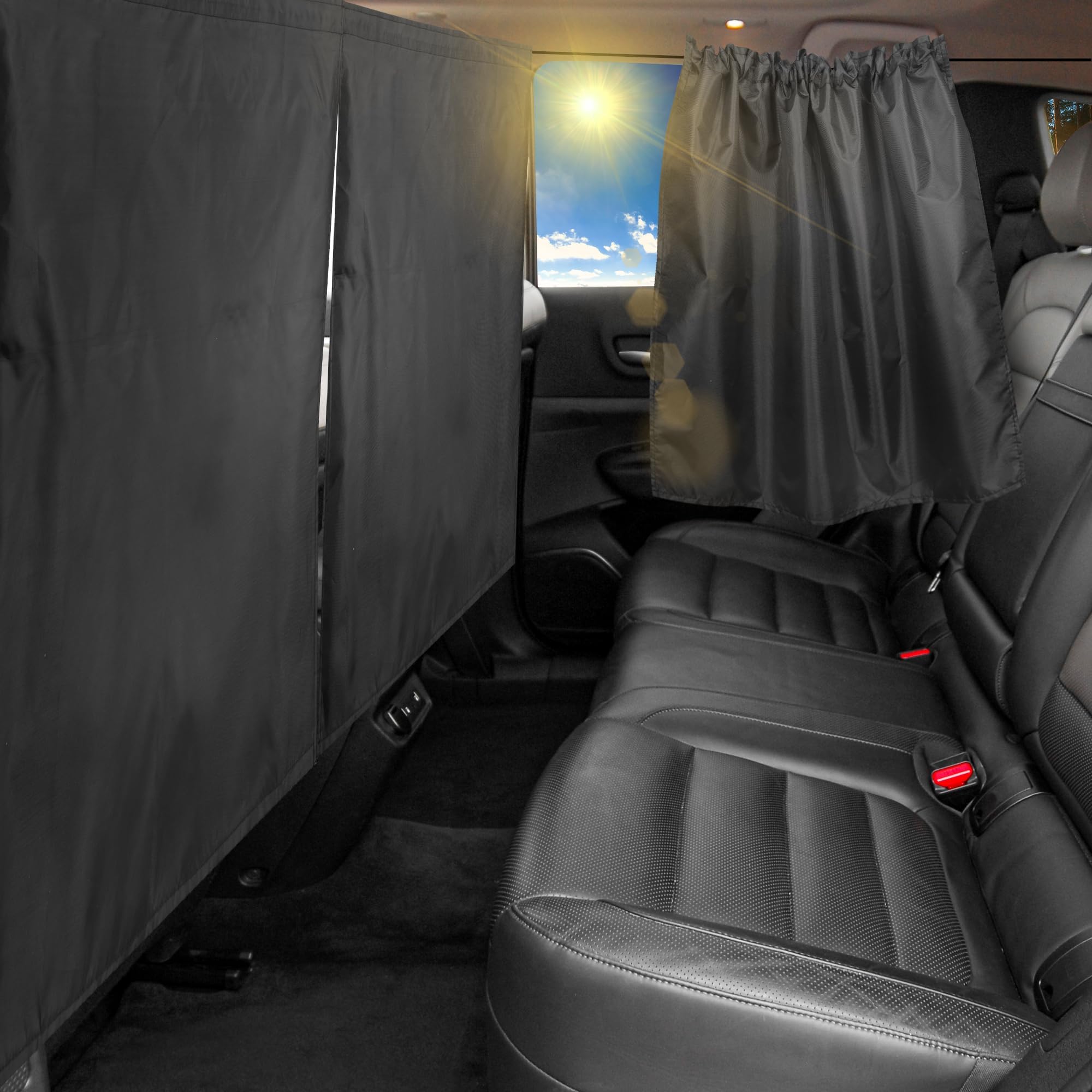 Amazon.com: VANPET 99% Light Blocking Car Curtains, Fabric Rear Seat ...