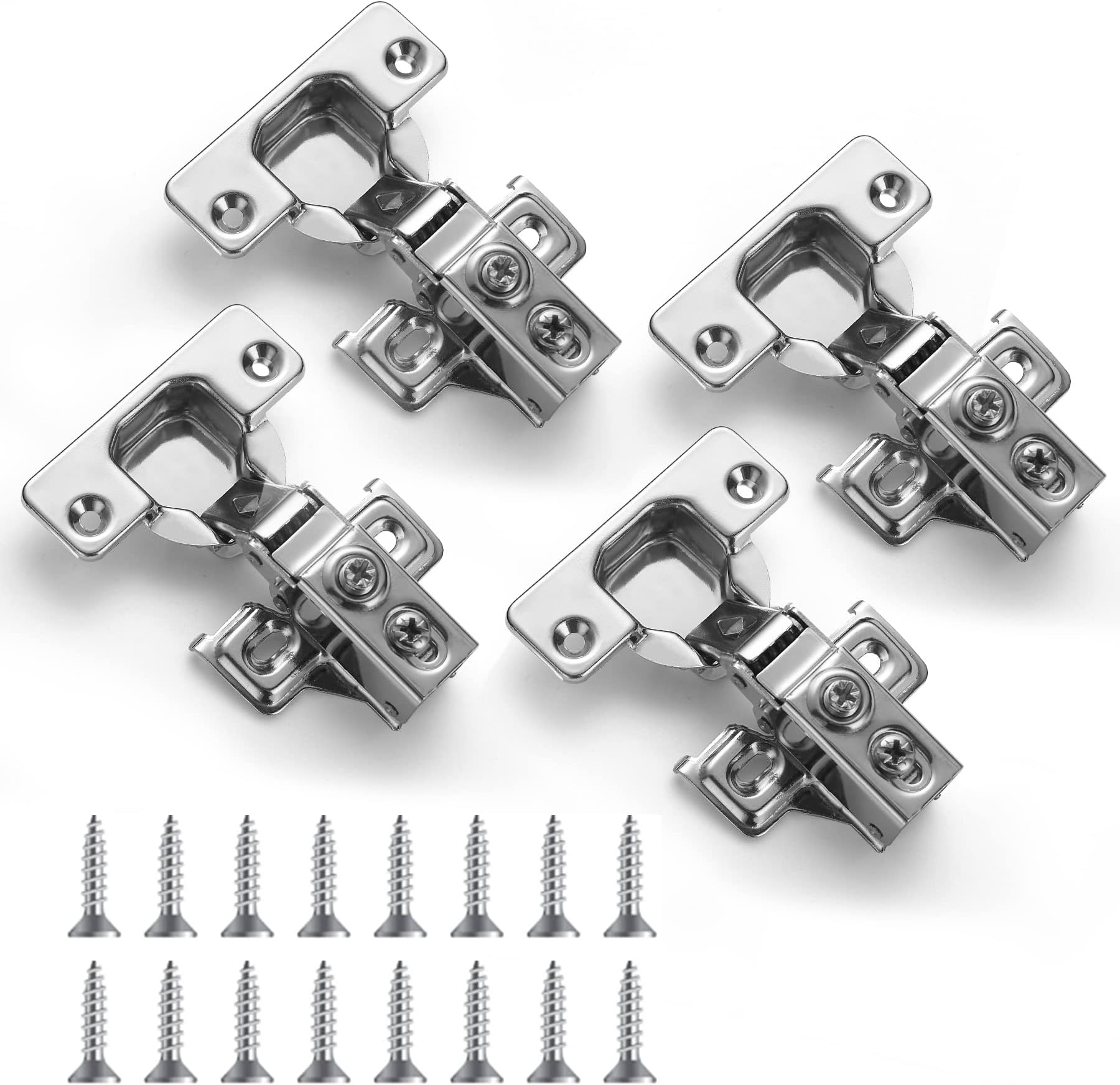 MY MIRONEY 6-Pack Self Closing Spring Hinges 2.68 Inch Stainless Steel ...
