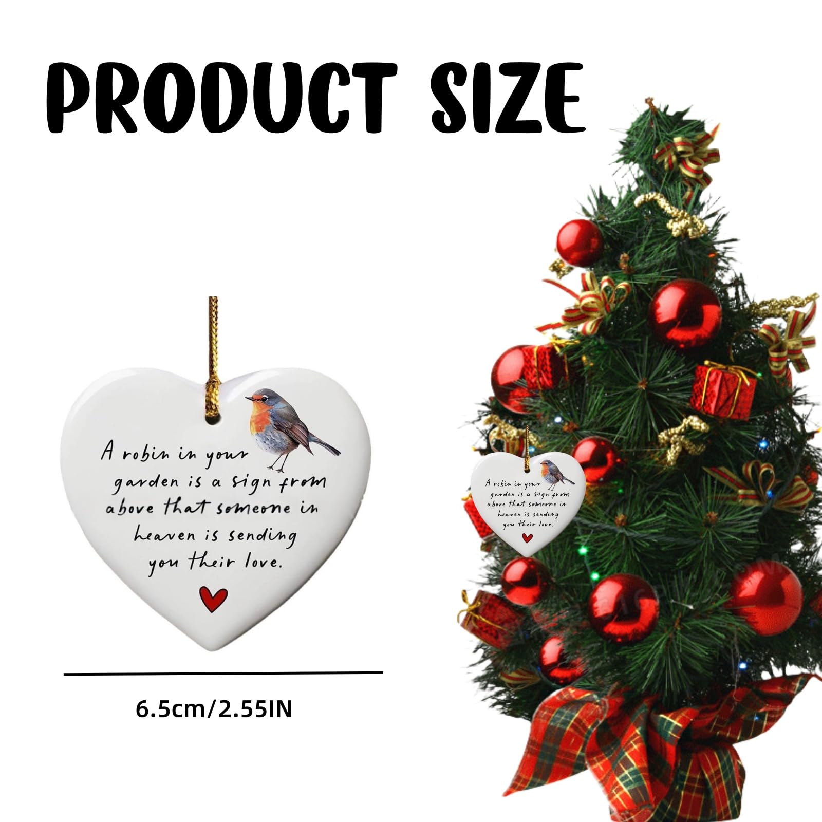 Mum Memorial Bauble Red Ocean Handmade Robin Memorial Bereavement ...