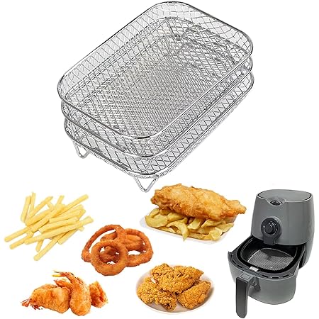 Amazon.com: Homaisson Air Fryer Racks, Three Stackable 7.8 inch Air ...