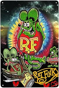 Amazon.com: VTGDDX Rat Music Fink Vintage Metal Tin Sign Poster for ...