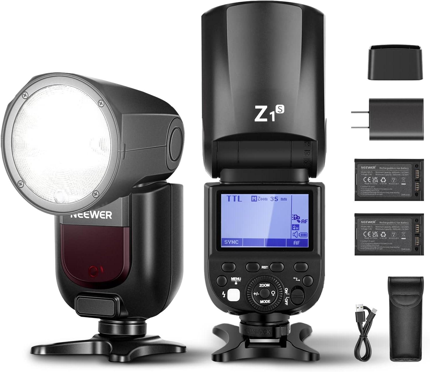 Amazon.com : NEEWER Z1-S TTL Round Head Speedlite Flash Kit for Sony ...