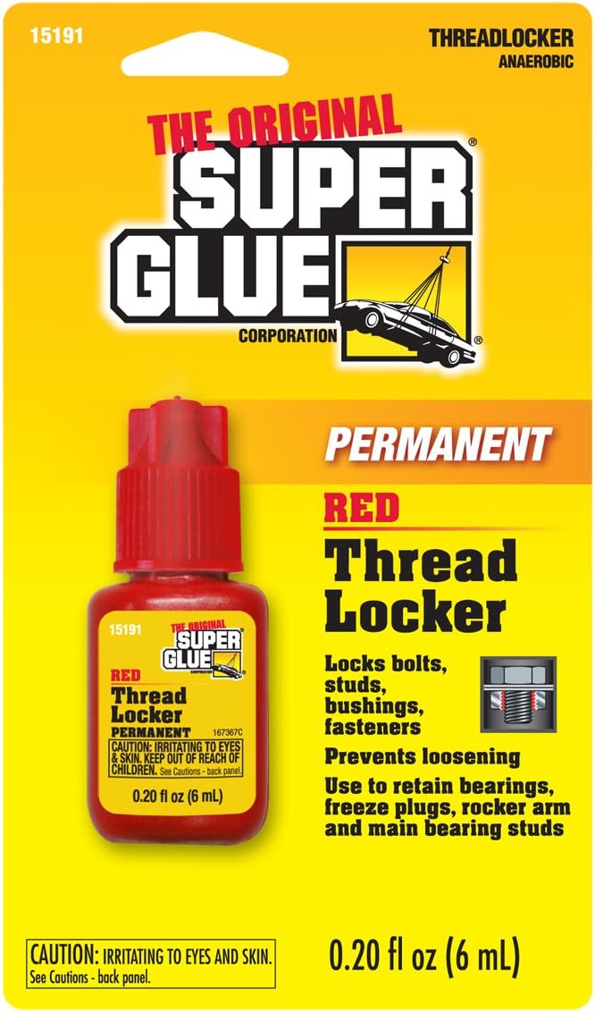 Super Glue - Red Permanent Thread Locker - (Pack of 12) - Hardware ...