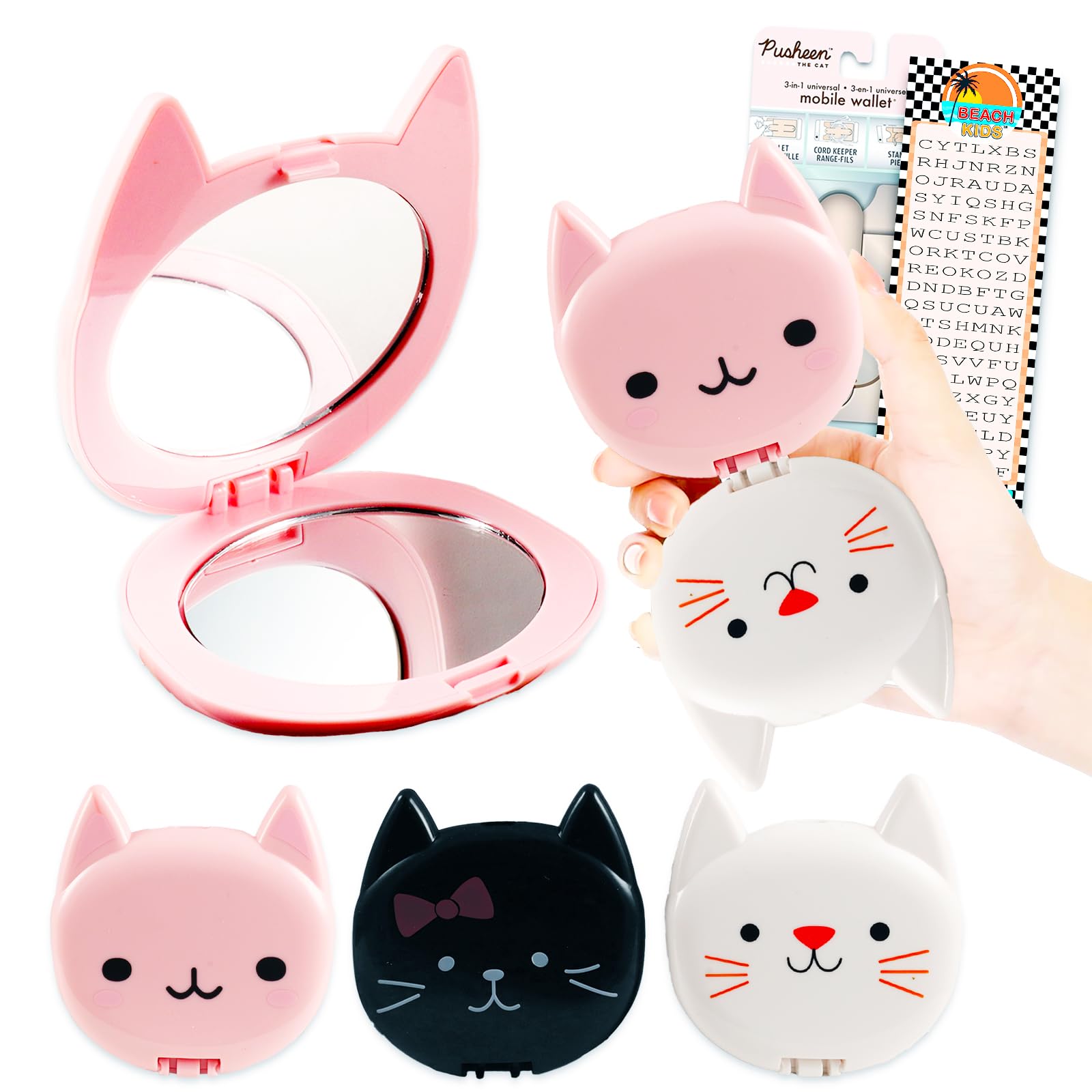 Amazon.com: Graydon Hall Cat Shaped Compact Mirror Set - 3 Pack Bundle ...