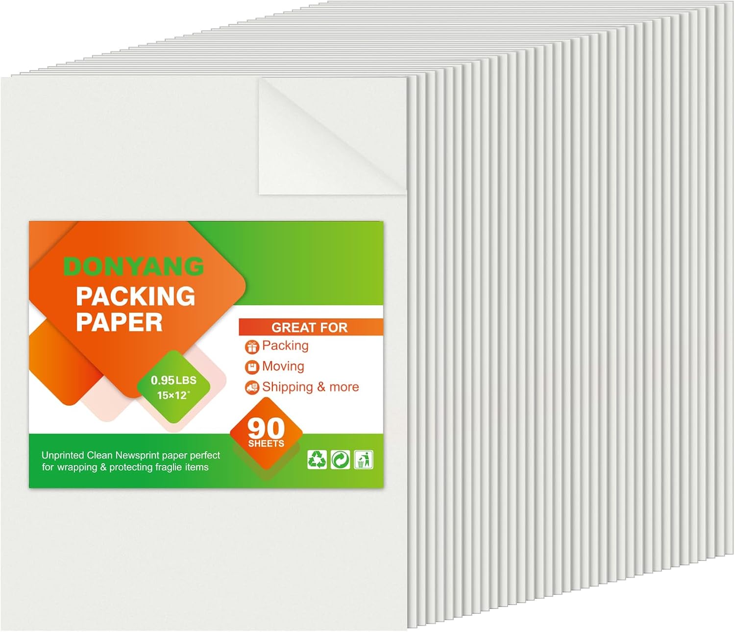Amazon.com: 15" x 12" Packing Paper Sheets for Moving Supplies, 90 ...
