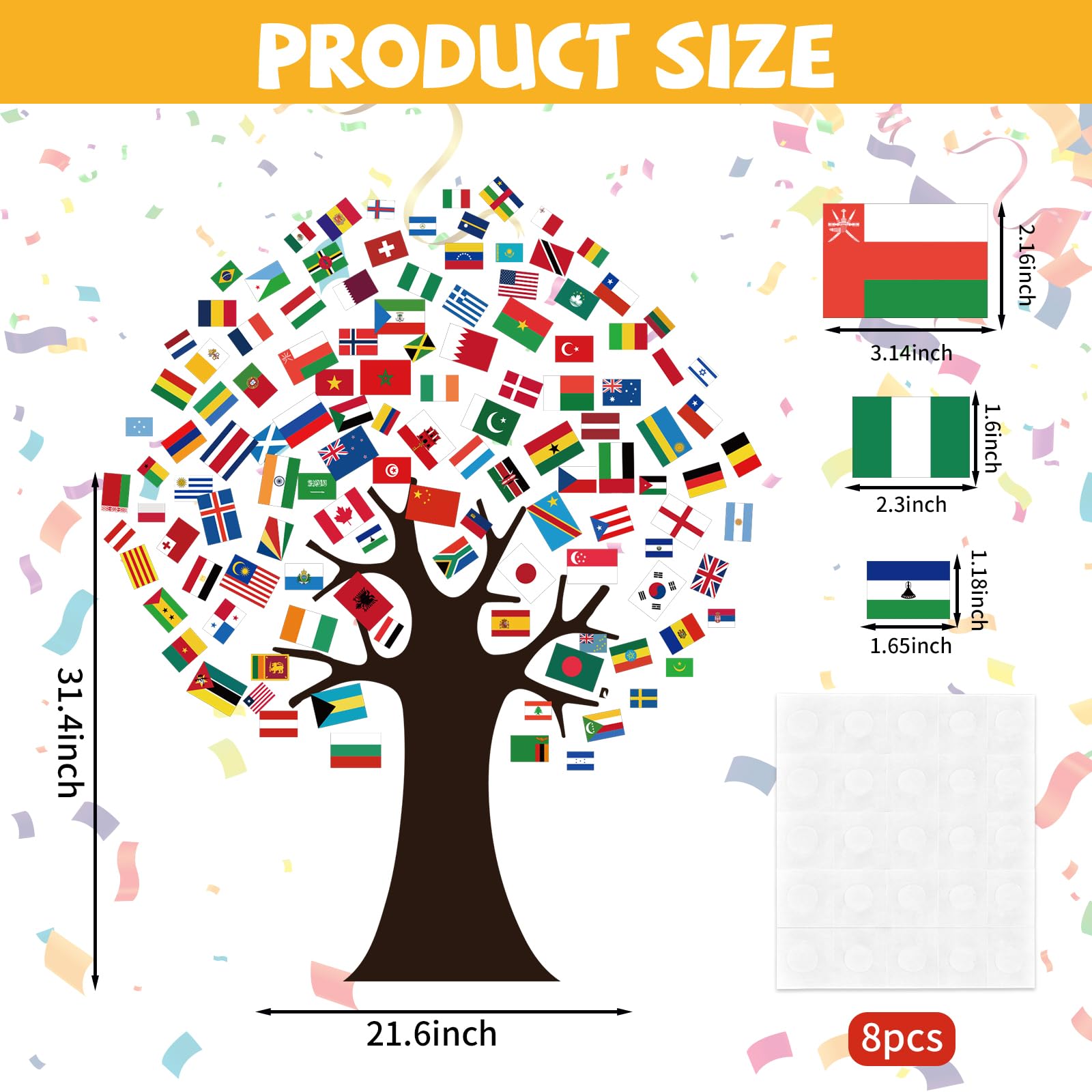 World Cut Outs 36 Pcs World Flags Bulletin Board Cutouts ...