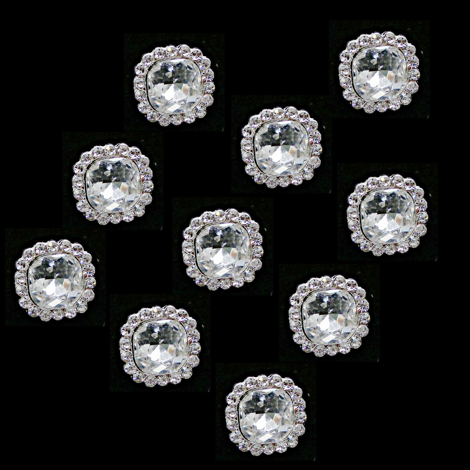 Amazon.com: 10 PCS Rhinestone Crystal Buttons Sewing Button with Shank ...