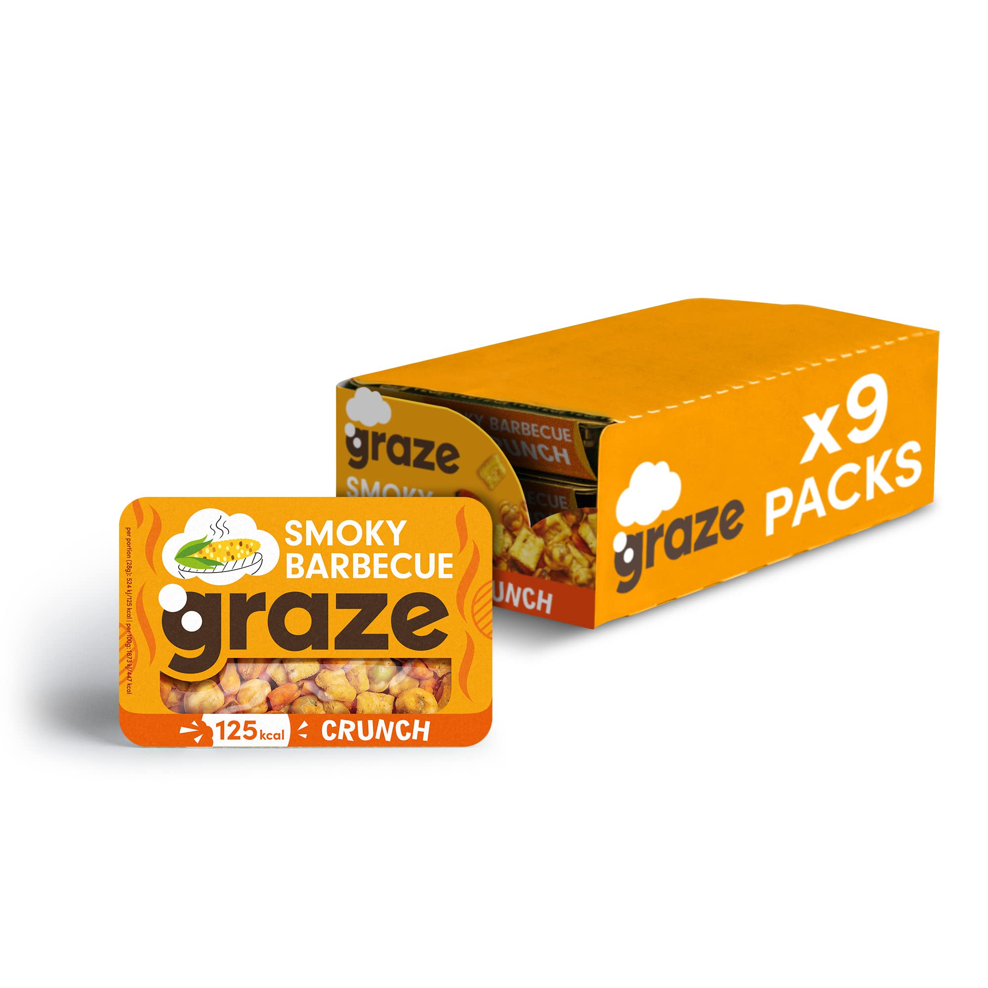 Graze Smoky Barbecue Crunch - Vegan Savoury Healthy Snacks, High in ...
