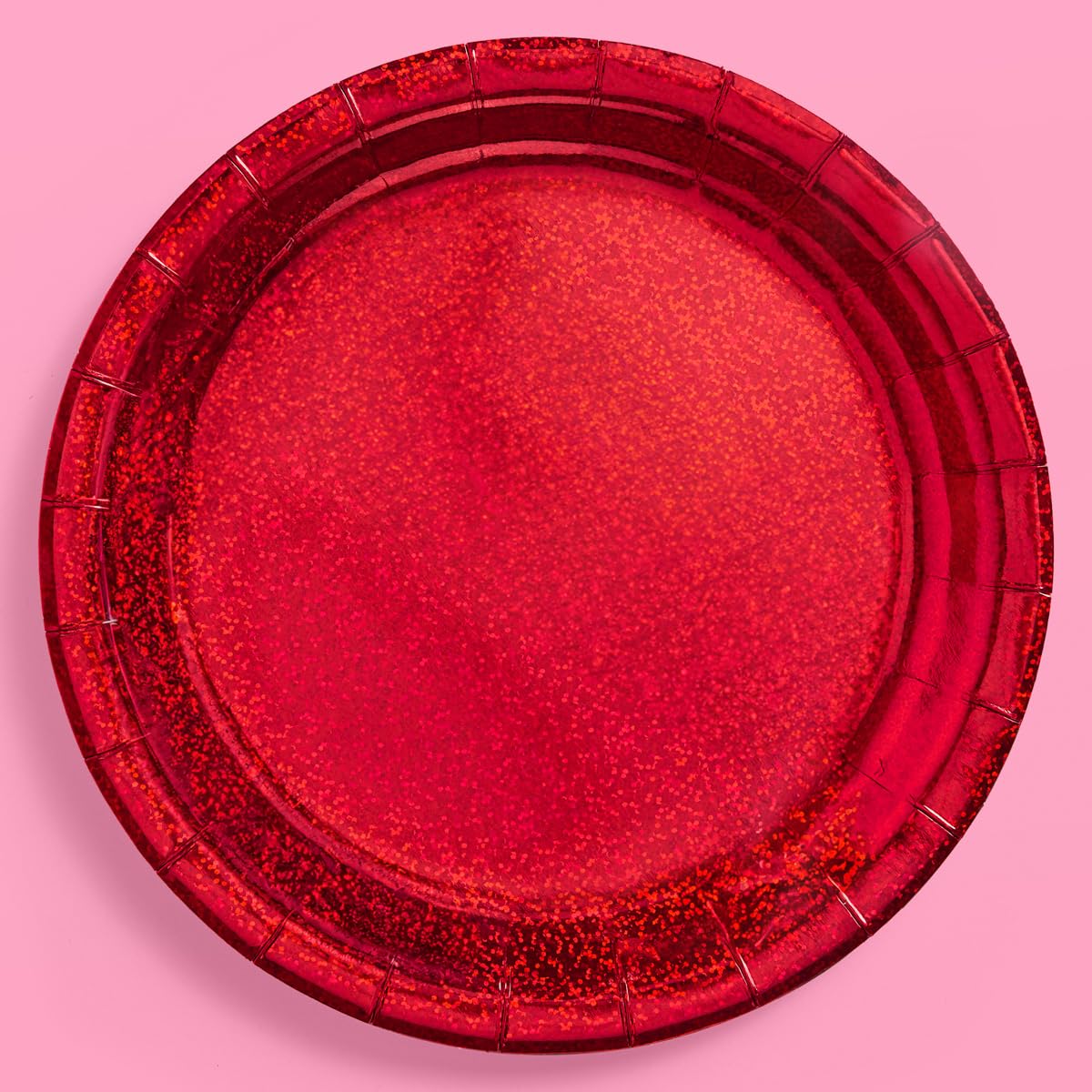 Amazon.com: xo, Fetti Holographic Red Foil Plates - 25 pack | Happy ...