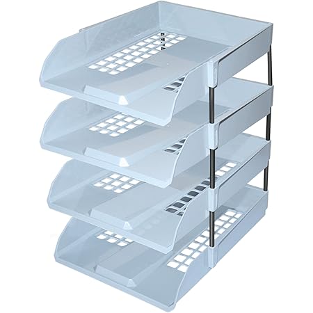 OMEGA brand 1745PP EXCEL Office Tray (Set of 4 Tray) Assorted Colour ...