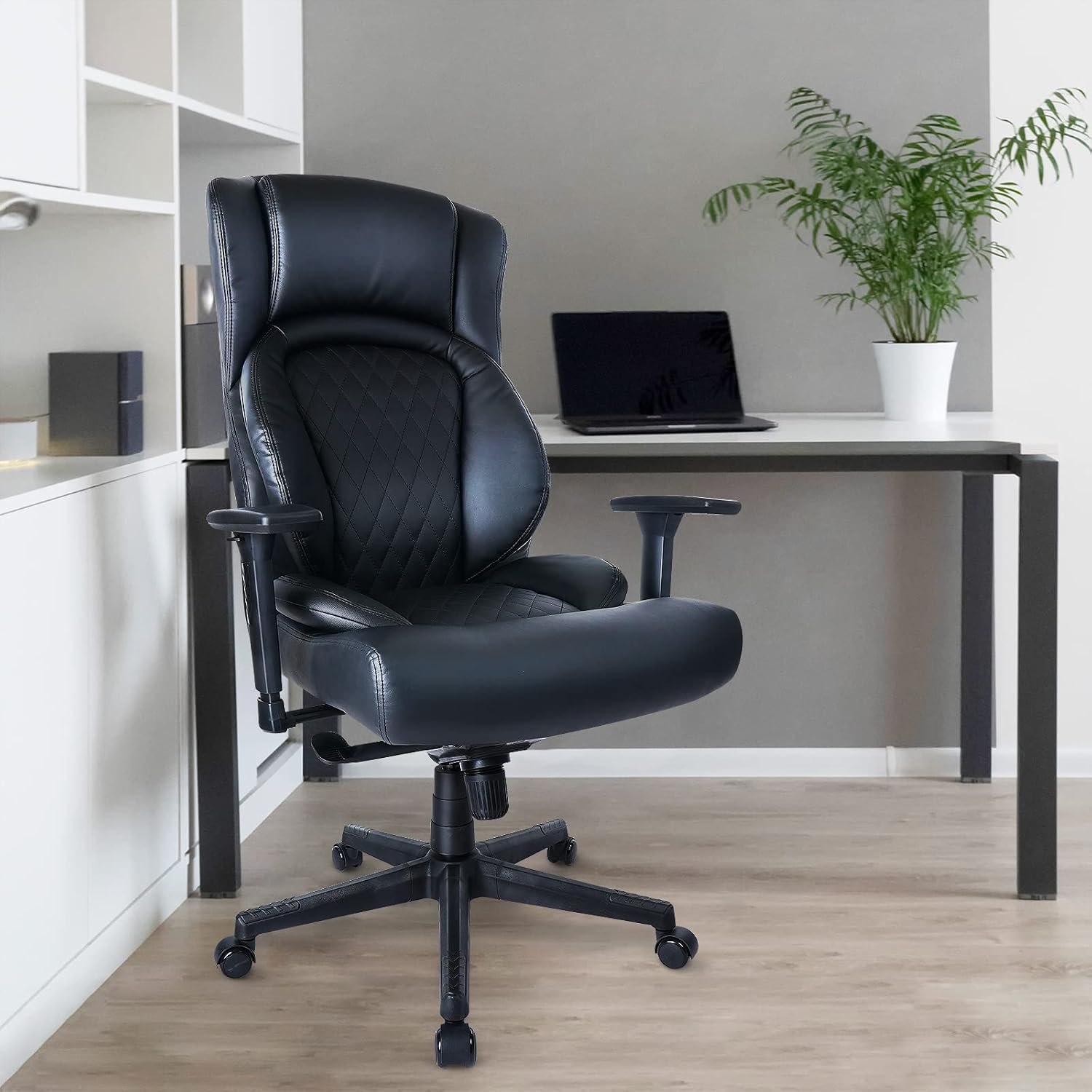 Amazon.com: CLATINA 400lbs Leather Executive Office Chair Managerial ...