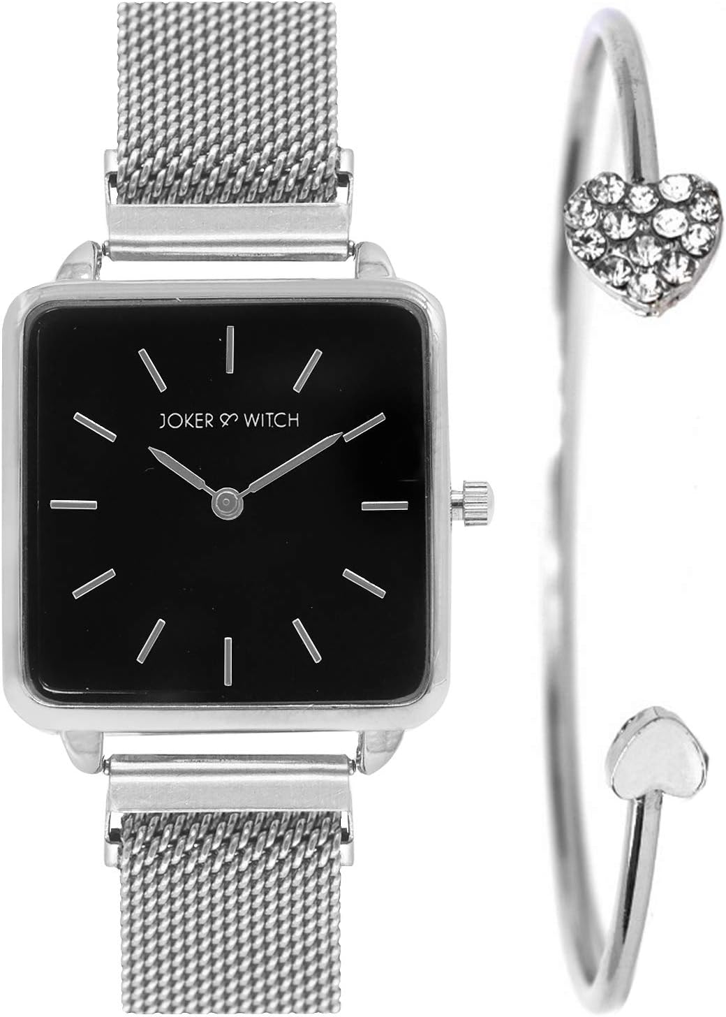 Joker & Witch Stainless Steel Unity Silver Magnetic Analogue Watch ...