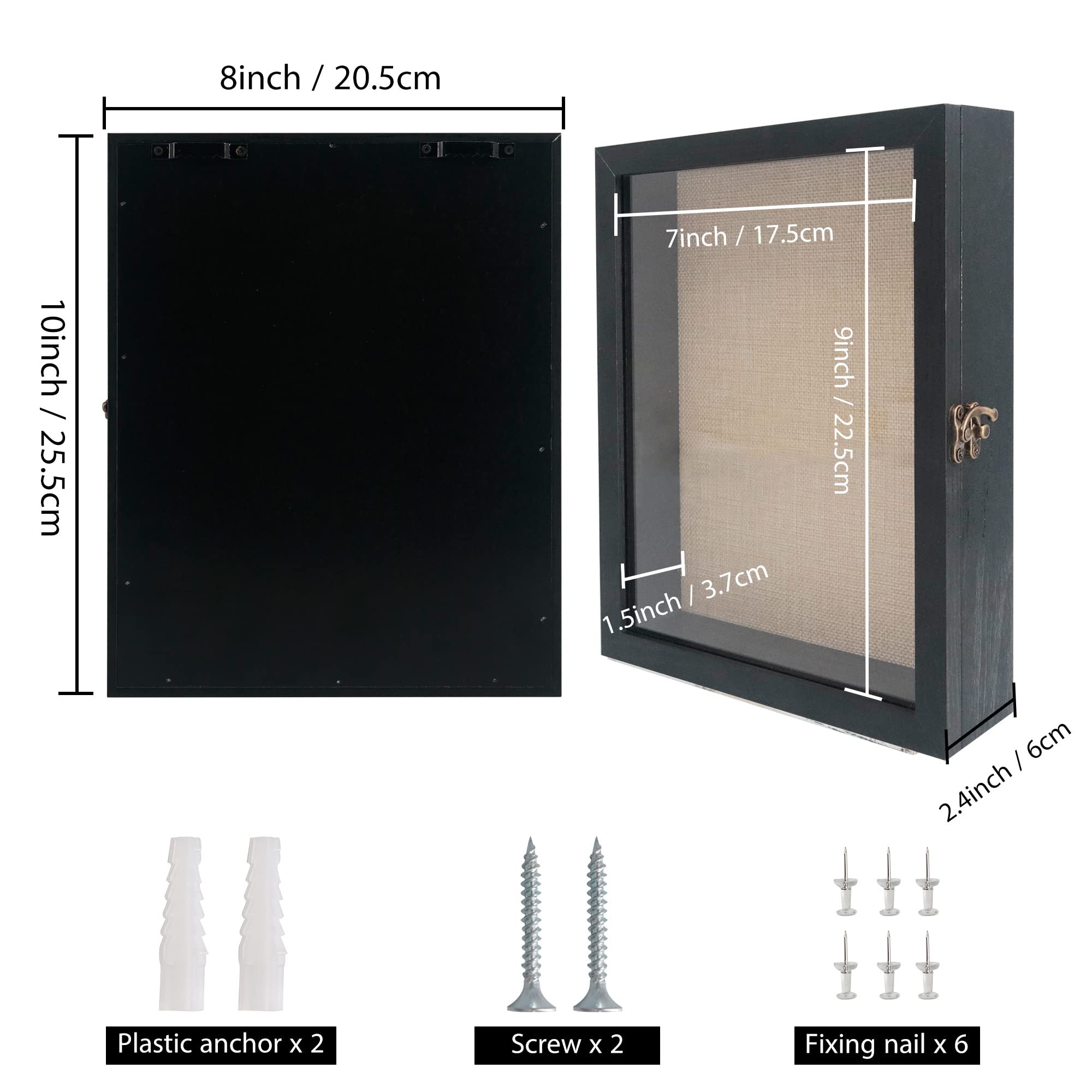 Snapklik.com : GraduationMall 8x10 Wood Shadow Box Frame Glass Door ...
