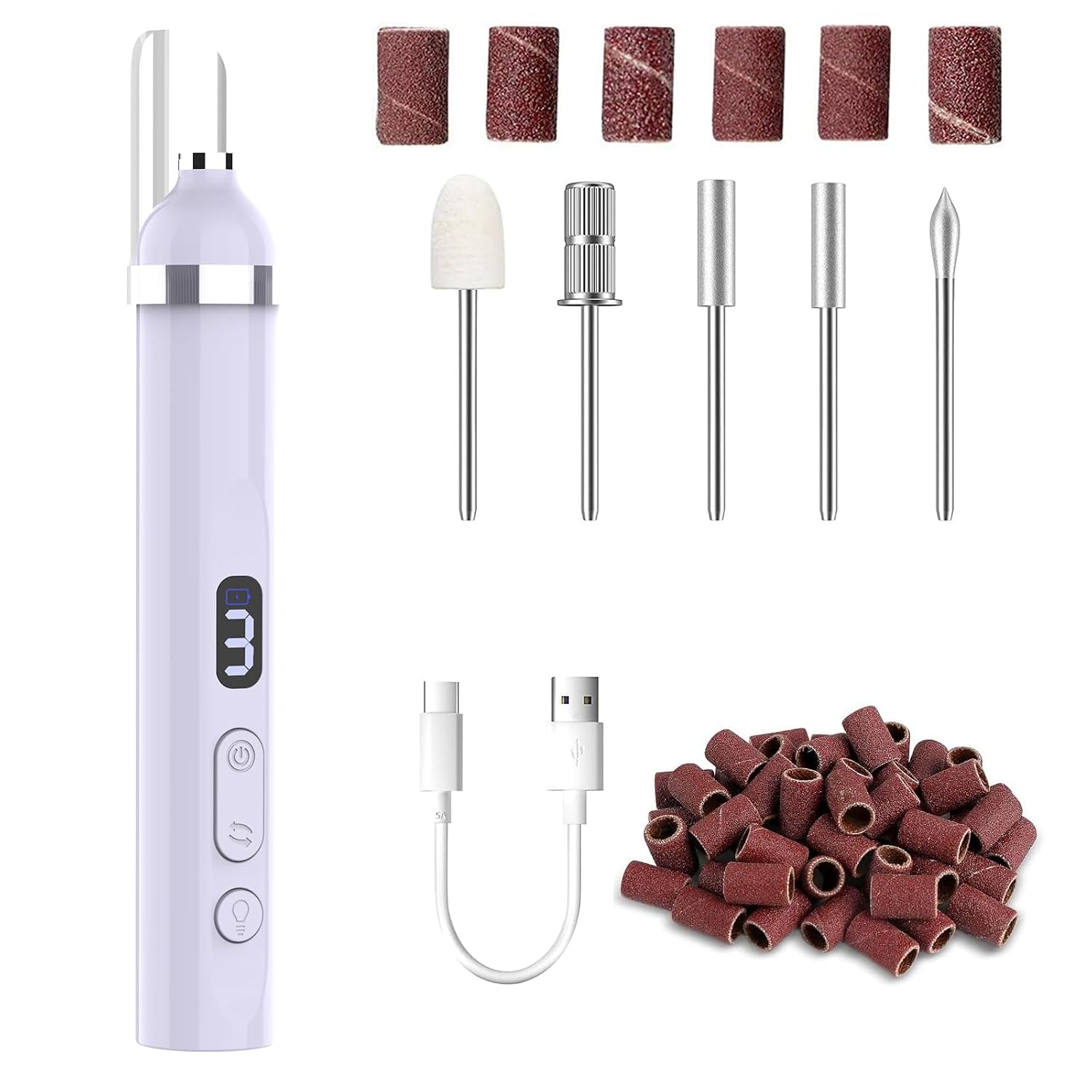Amazon.com: Acrylic Nail Kit, Portable Electric Nail File Set for ...