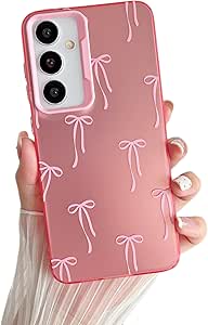 Amazon.com: ZTOFERA for Samsung Galaxy A14 4G/5G Case,Cute Pink Ribbon Bow Tie Aesthetic Phone ...