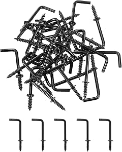 Amazon.com: uxcell 50 Pcs L Shape Hooks, 1 Inch Right Angle Hooks ...