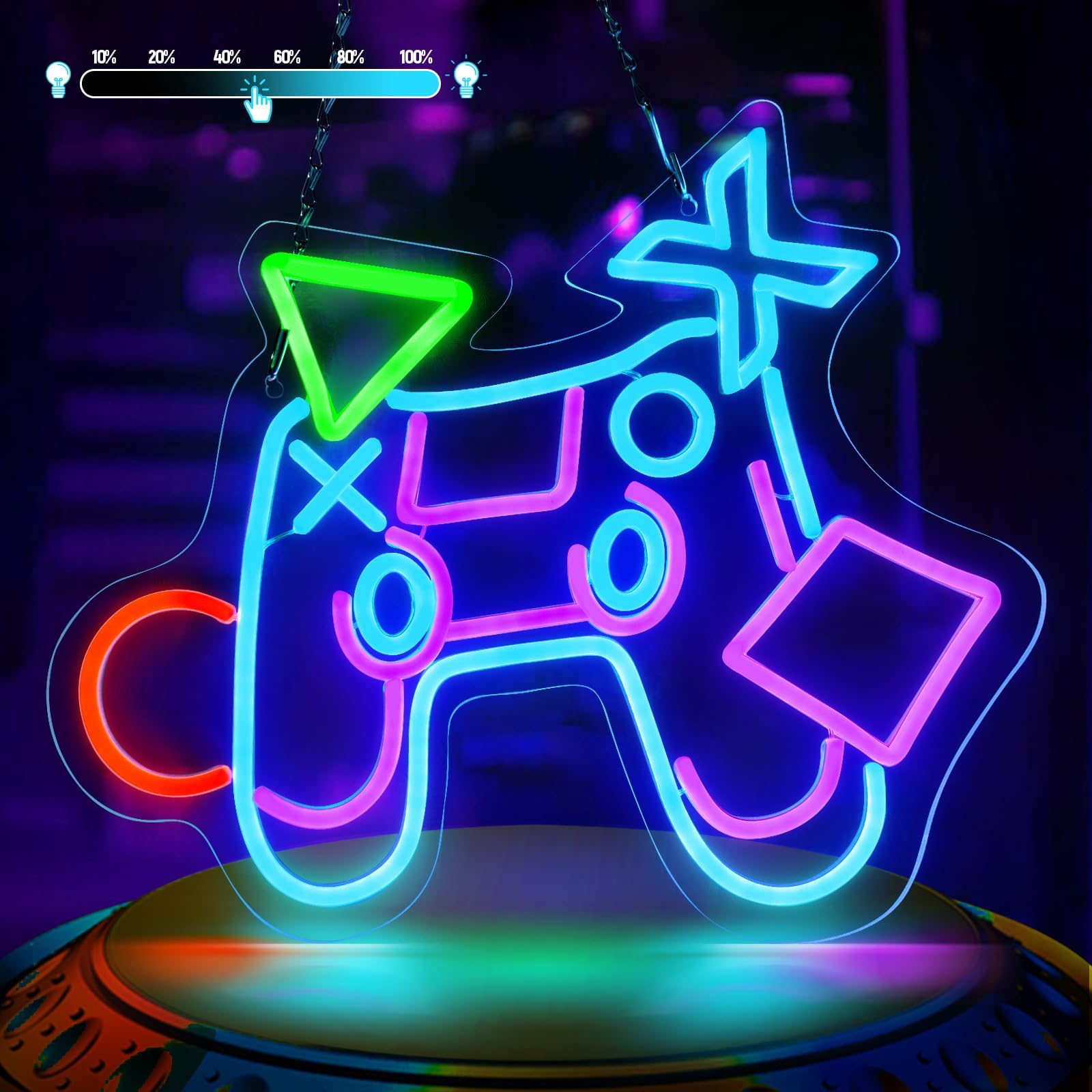 Amazon.com : Laybasic Gamepad Neon Sign for Gaming Room, Dimmable LED ...
