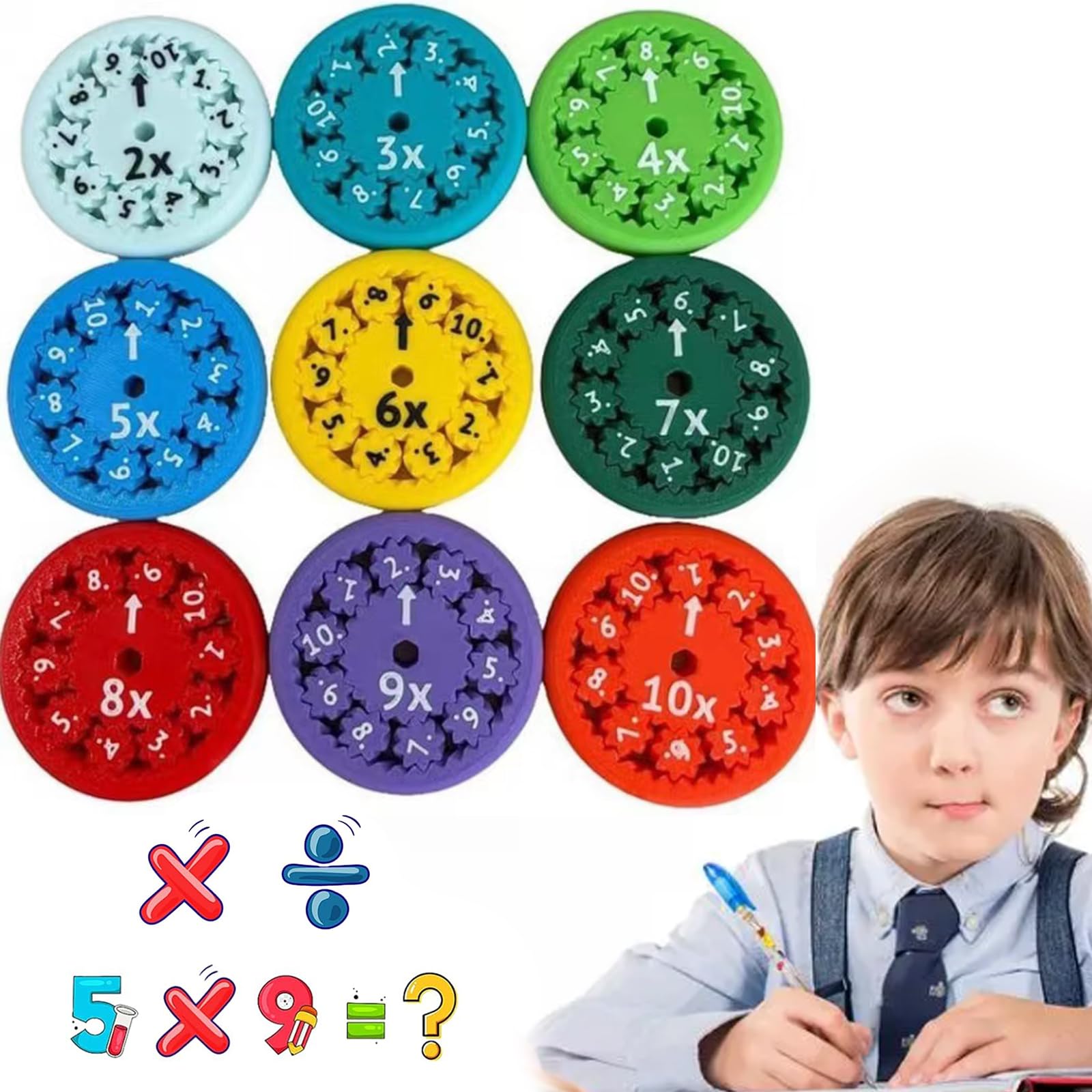 Amazon.com: Math Fidget Spinner, Math Fact Fidget Spinners, 9PCS ...