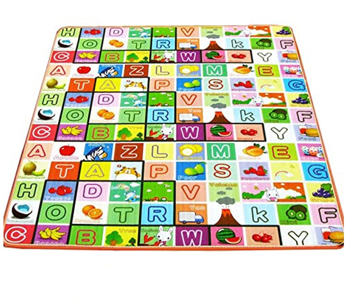 EXOTICE Waterproof Double Sideed Alphabet Learning Carpet Mats for Kids ...