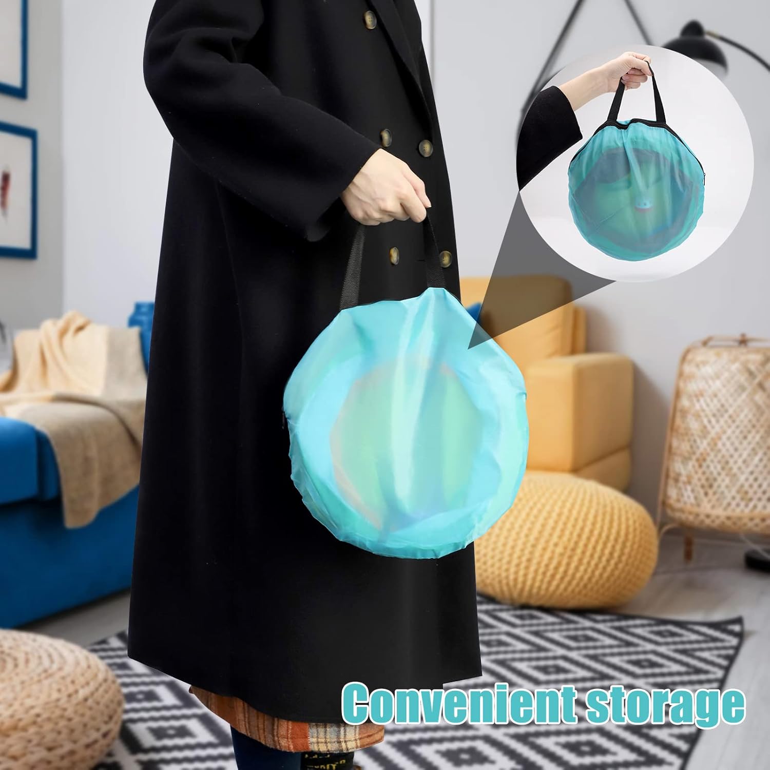 Hileyu Rabbit Bunny Tunnels Toy Collapsible 3 Way Tubes with Storage ...