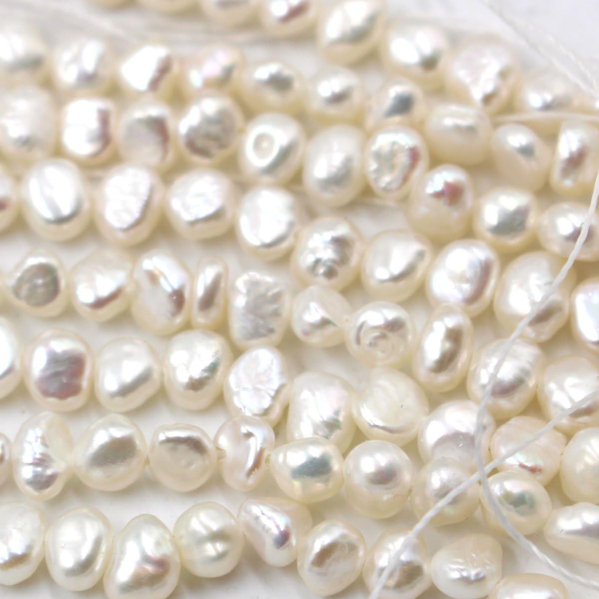 Amazon.com: Tacool Natural Genuine Freshwater Cultured Pearl 4-6mm Free ...