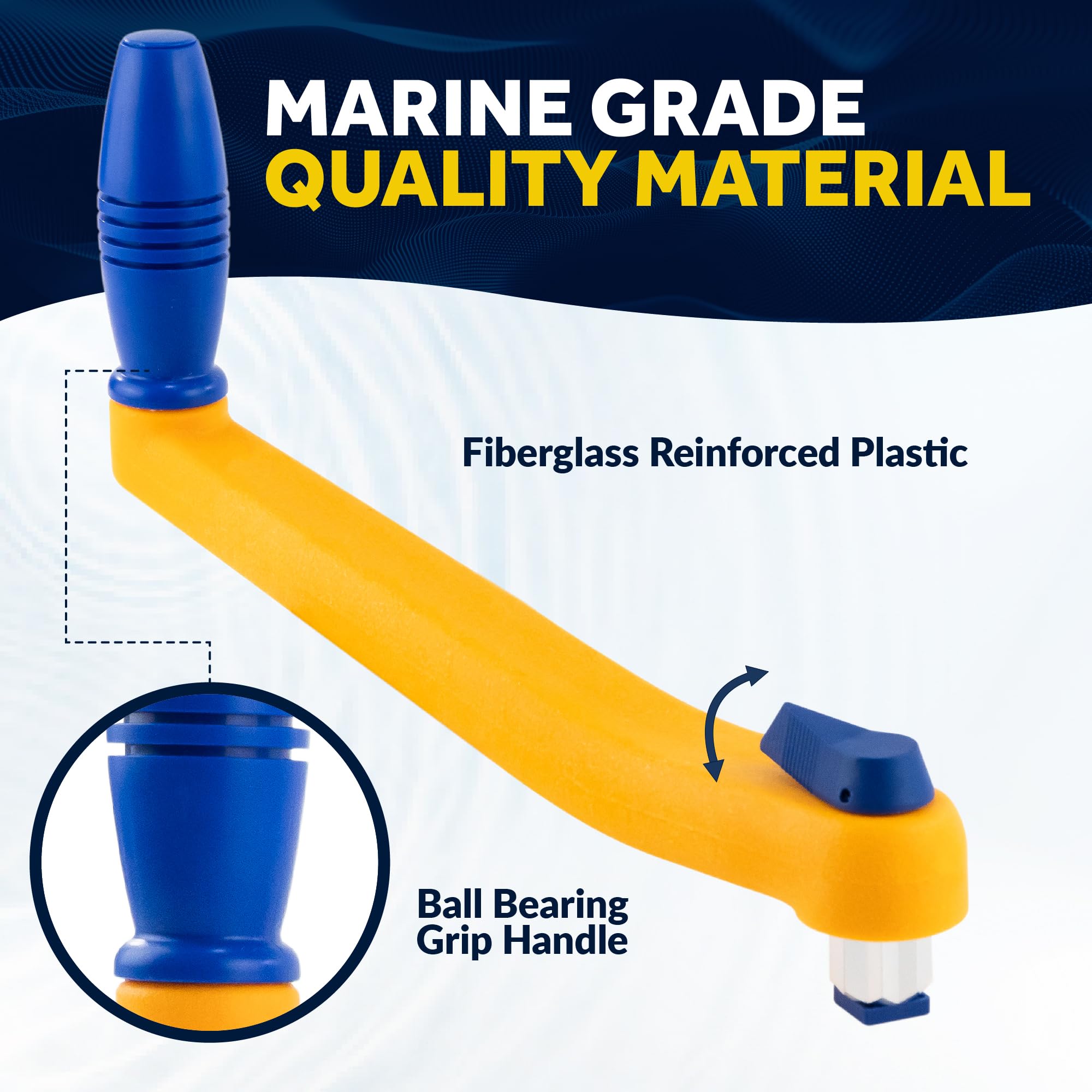 Snapklik.com : Five Oceans 8" Sailboat Winch Handle, Universal Floating ...