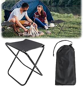 KLLJ Opvouwbare campingkruk voor volwassenen, stabiele draagbare ...