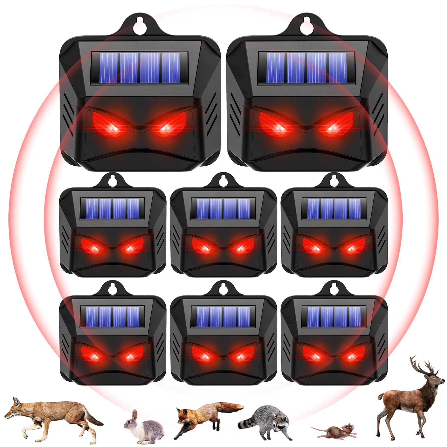 Amazon.com: Solar Animal Repeller,8 Packs Upgraded Coyote Deterrent ...