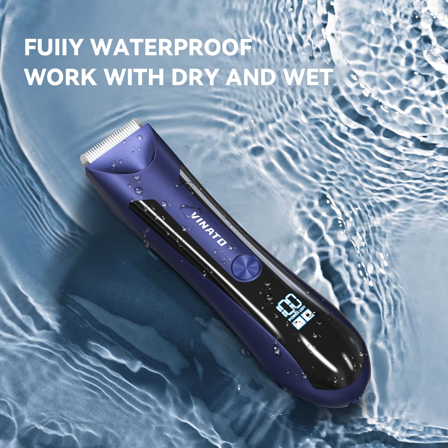VINATO Electric Body Hair Trimmer - Waterproof Groin Hair Trimmer for ...