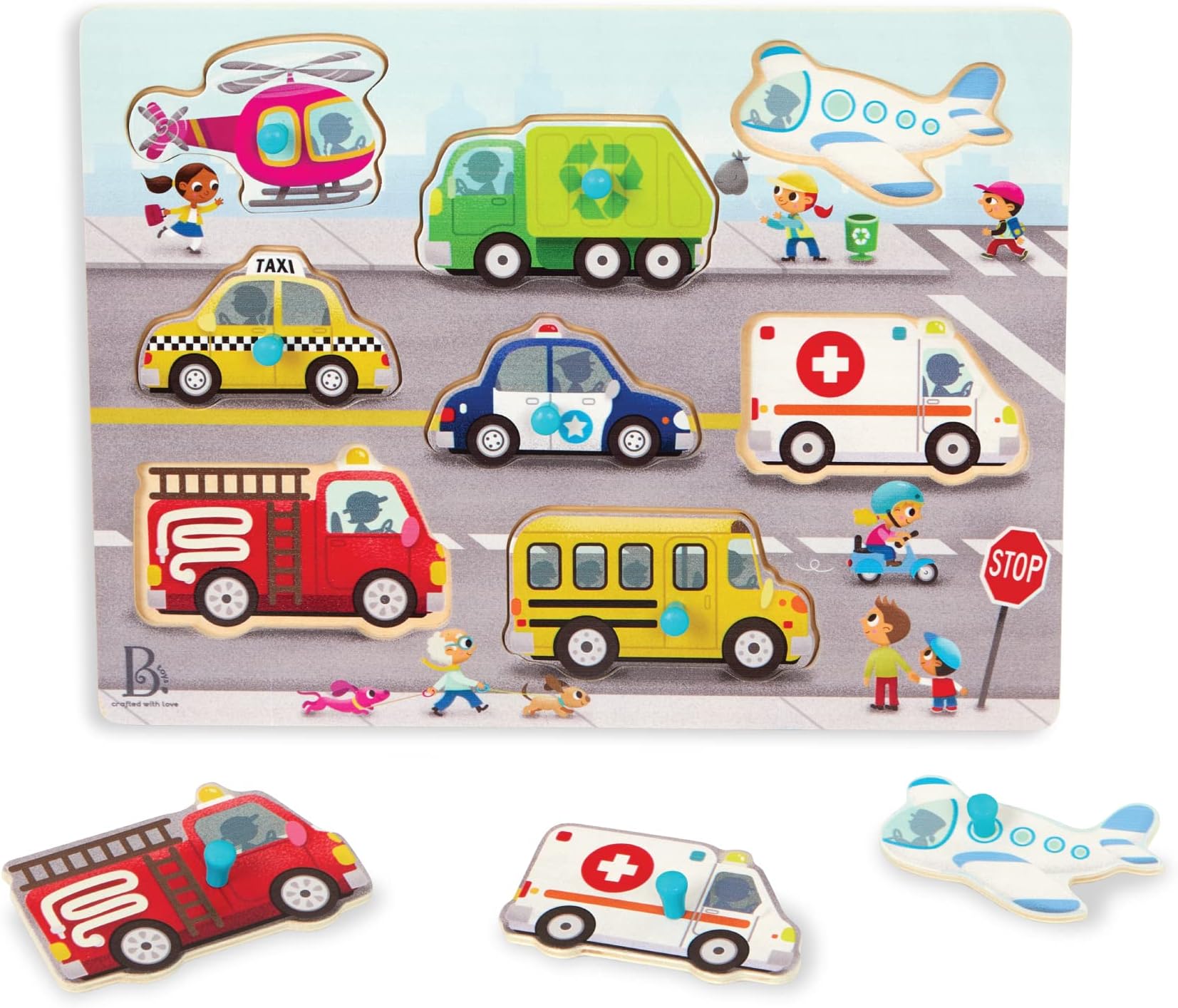 Amazon.com : The Wheels on The Bus: 6-Piece Sound Puzzle Bundle with 1 ...