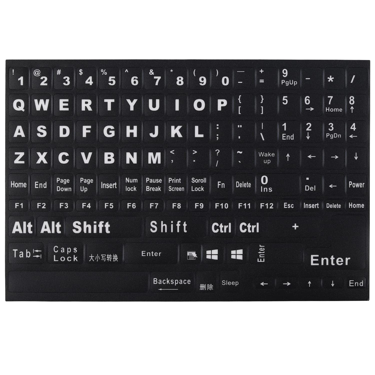 Buy 2 Pack Universal English Keyboard Stickers Big Letter Full Set ...