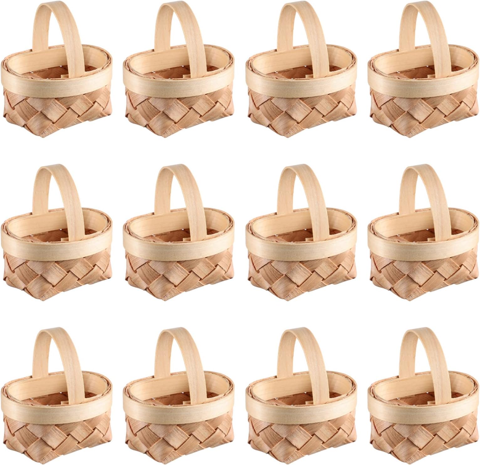Amazon.com: Juvale 24 Pack Mini Woven Baskets with Handles - Bulk ...