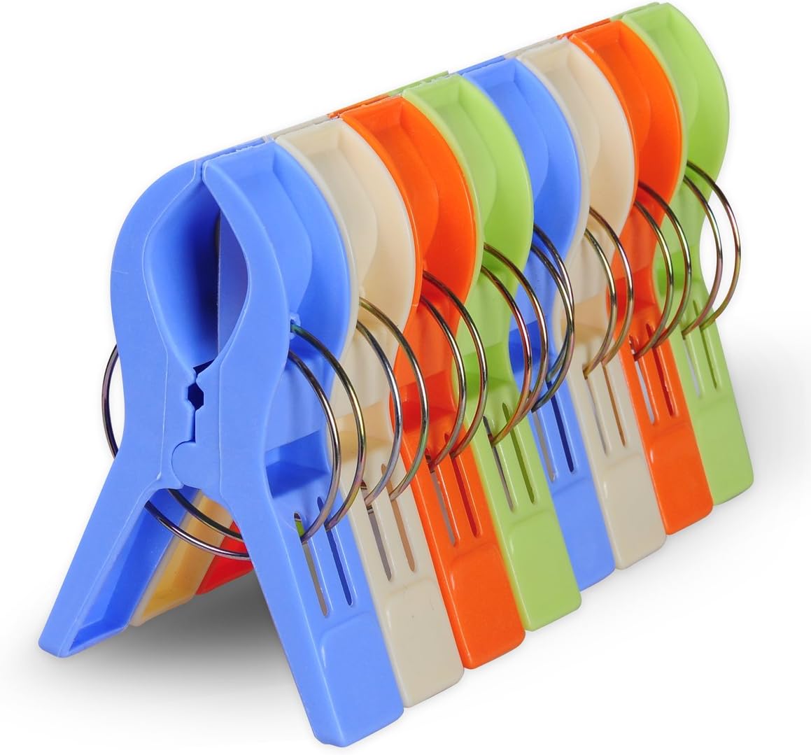 Amazon.com: Semjikoy Towel Clip Beach Towel Clips Free Your Hands and ...