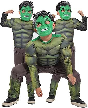Amazon.com: AEUFIDM Halloween Muscle Costume Cosplay Superhero Party 3D ...