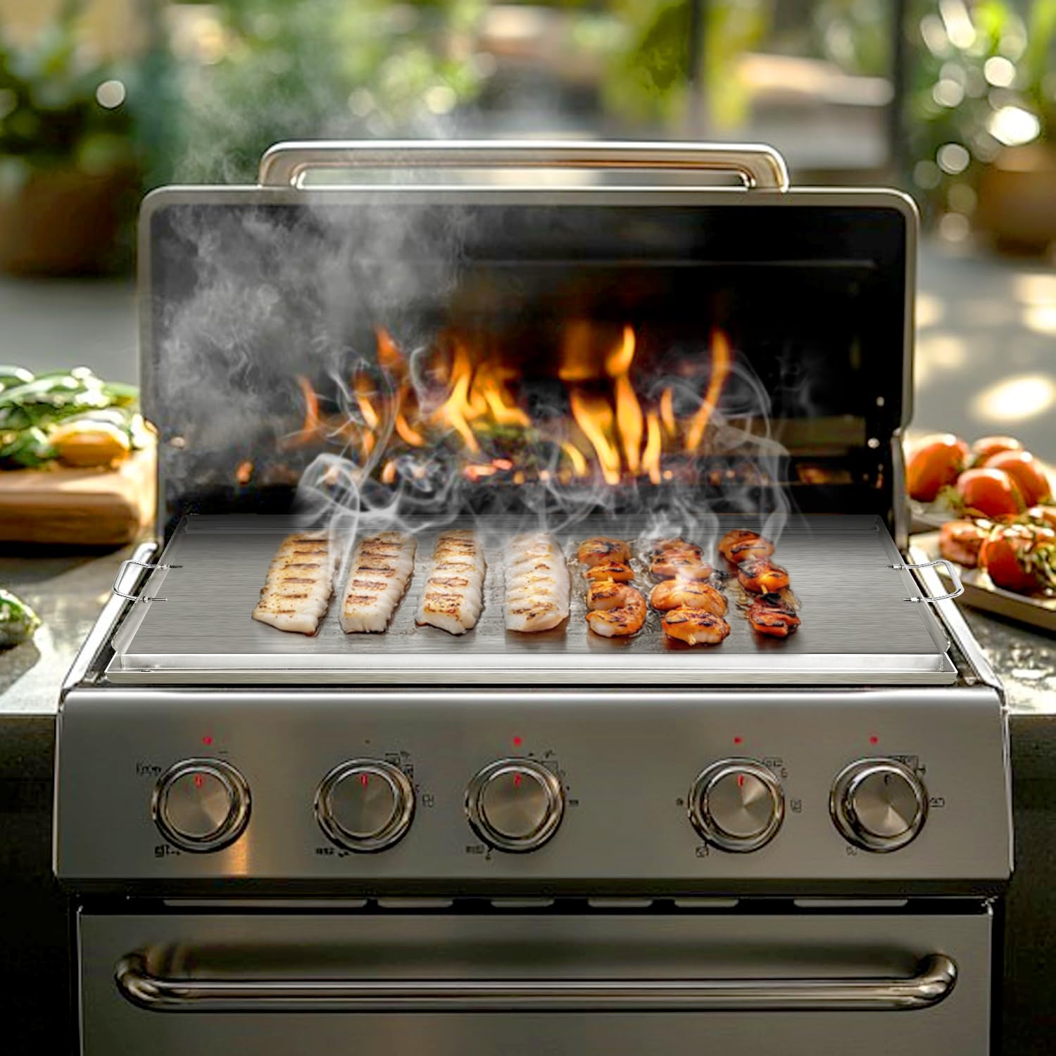 Snapklik.com : LotFun 23" X 16" Stainless Steel Cooking Griddle For ...