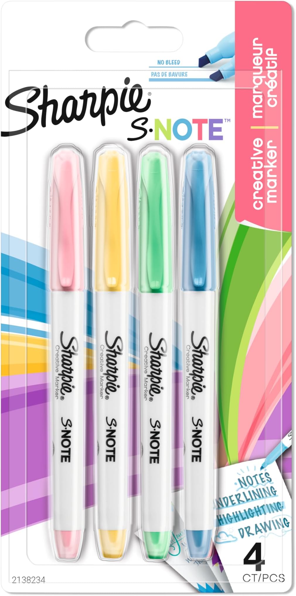Amazon.com : SHARPIE S-Note Creative Markers, Pastel Highlighters, Art ...